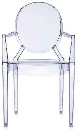 Set 2 židlí Louis Ghost transparentní modrá, Kartell - Louis Ghost set