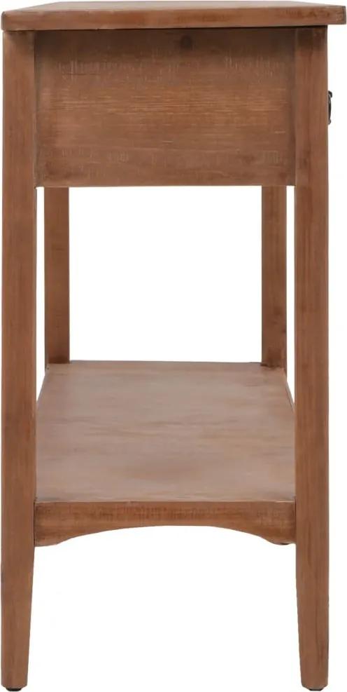 vidaXL Konzolový stolek z masivní jedle 126 x 40 x 77,5 cm hnědý [246122]