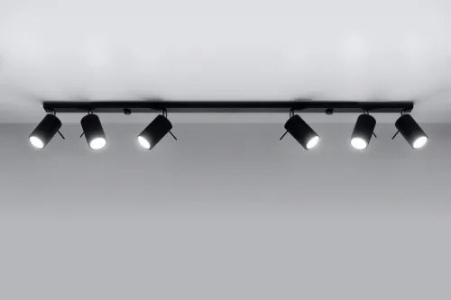 Bodové svítidlo SOLLUX Ring 6l GU10 6x40W bez zdroje SL.0334 černá