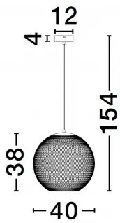 LED černá designová svítilna Kinetic 164