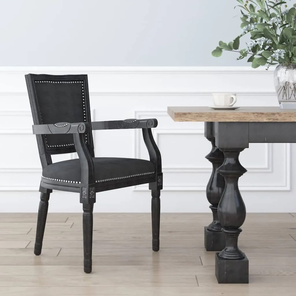 Jídelní židle černá samet - Default Title