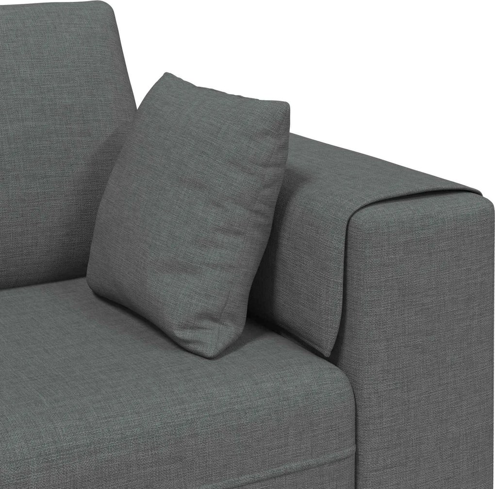 Pohovka 3 ks Tmavě šedá textil 3335163