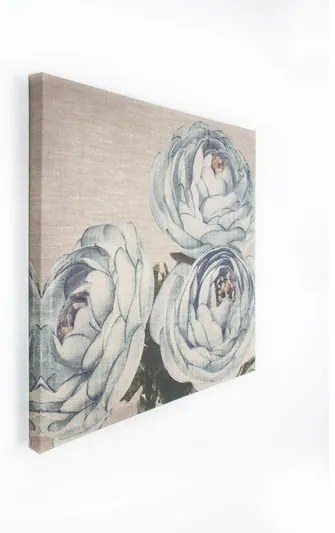 Bezrámový obraz Pivoňky, Teal Floral Trio 41-714, Wall Art, Graham Brown