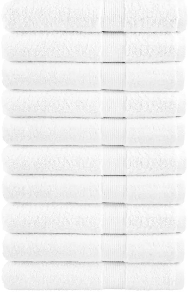Prémiové saunové osušky SOLUND 10 ks bílé 80x200 cm 600 g/m² 137138