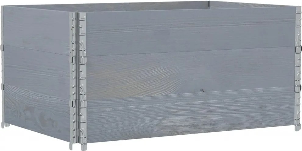 Zahradní truhlík šedý 120 x 80 cm masivní borové dřevo 3295425