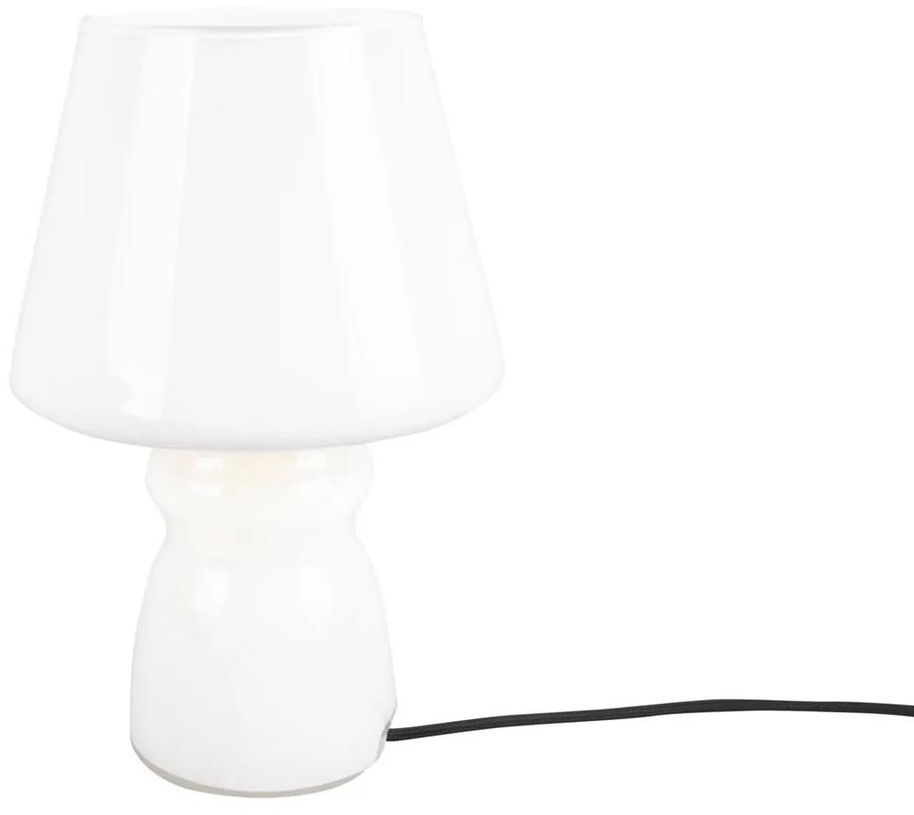 LEITMOTIV Stolní lampa Classic Glass – bílá ∅ 16 × 25 cm