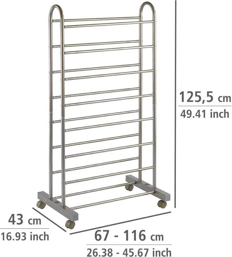 Regál na obuv GIANT, 126x67-116x43 cm, WENKO