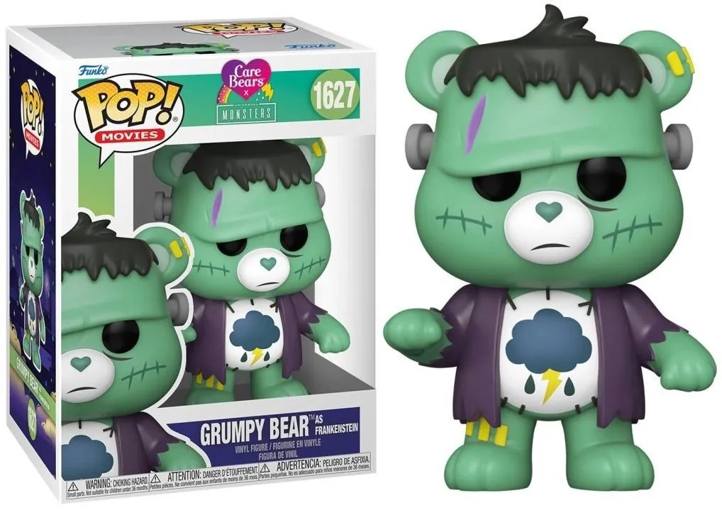 Funko pop! care bears x universal monsters grumpy bear as frankenstein 1627
