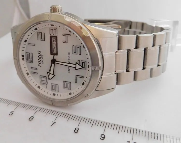 Foibos Pánské vodotěsné ocelové přehledné hodinky Foibos sport 7054.1 (safírové sklo)