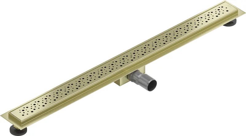 Mexen Flat, lineární podlahový žlab 100 cm, M12, zlatá matná, 1A21100-15