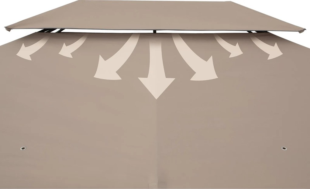 Deuba Zahradní altán Topas 4x3 m - taupe