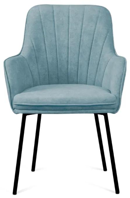 DOLMAR SEDAČKY Jídelní židle - KR-8, různé tkaniny a barvy na výběr Čalounění: světle modrá (Uttario Velvet 2960)
