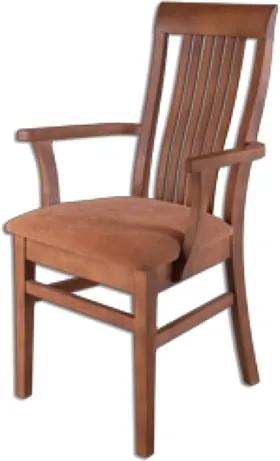 Drewmax Jídelní židle KT178 masiv buk buk přírodní   kůže 429