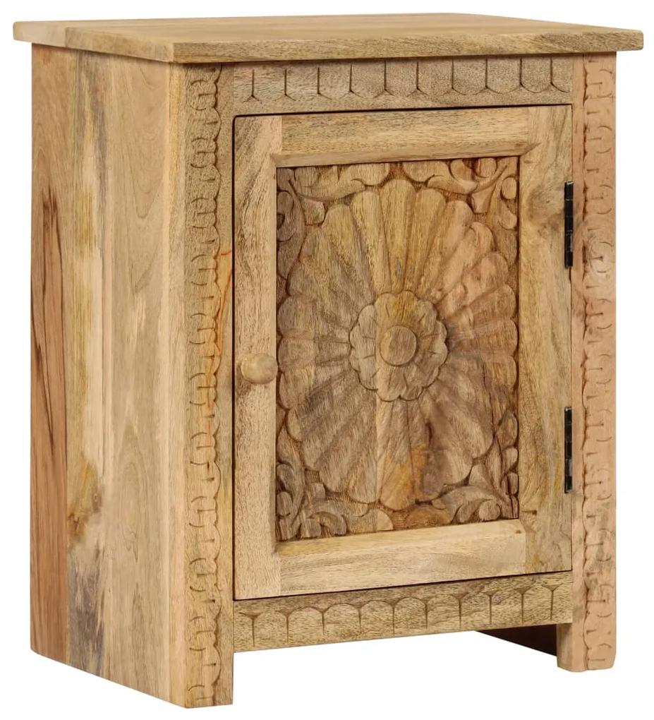 246151 vidaXL Noční stolek z masivního mangovníkového dřeva 40 x 30 x 50 cm