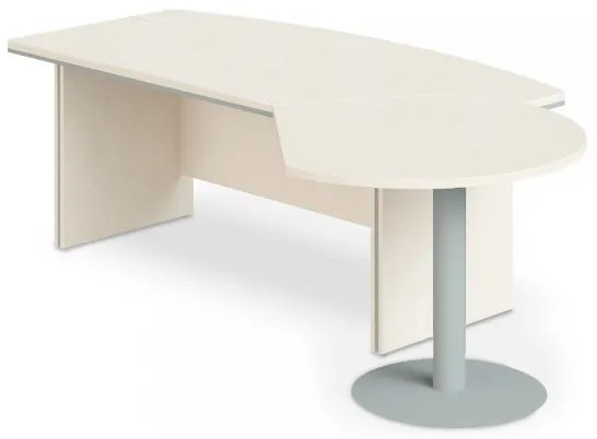 Stůl Manager LUX, pravý, 255 x 155 cm bříza