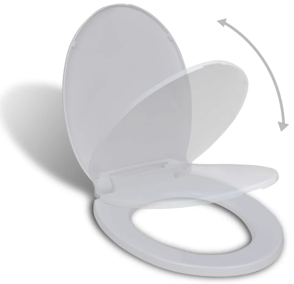 WC sedátko s pomalým sklápěním bílé oválné - Default Title