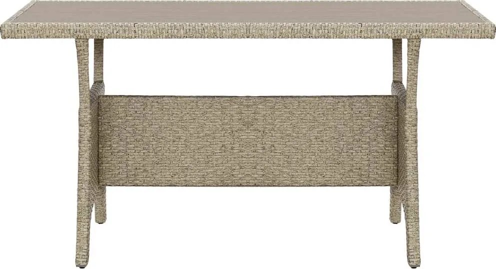 vidaXL Zahradní stůl 120 x 70 x 66 cm polyratan [316584] Barva: Černá