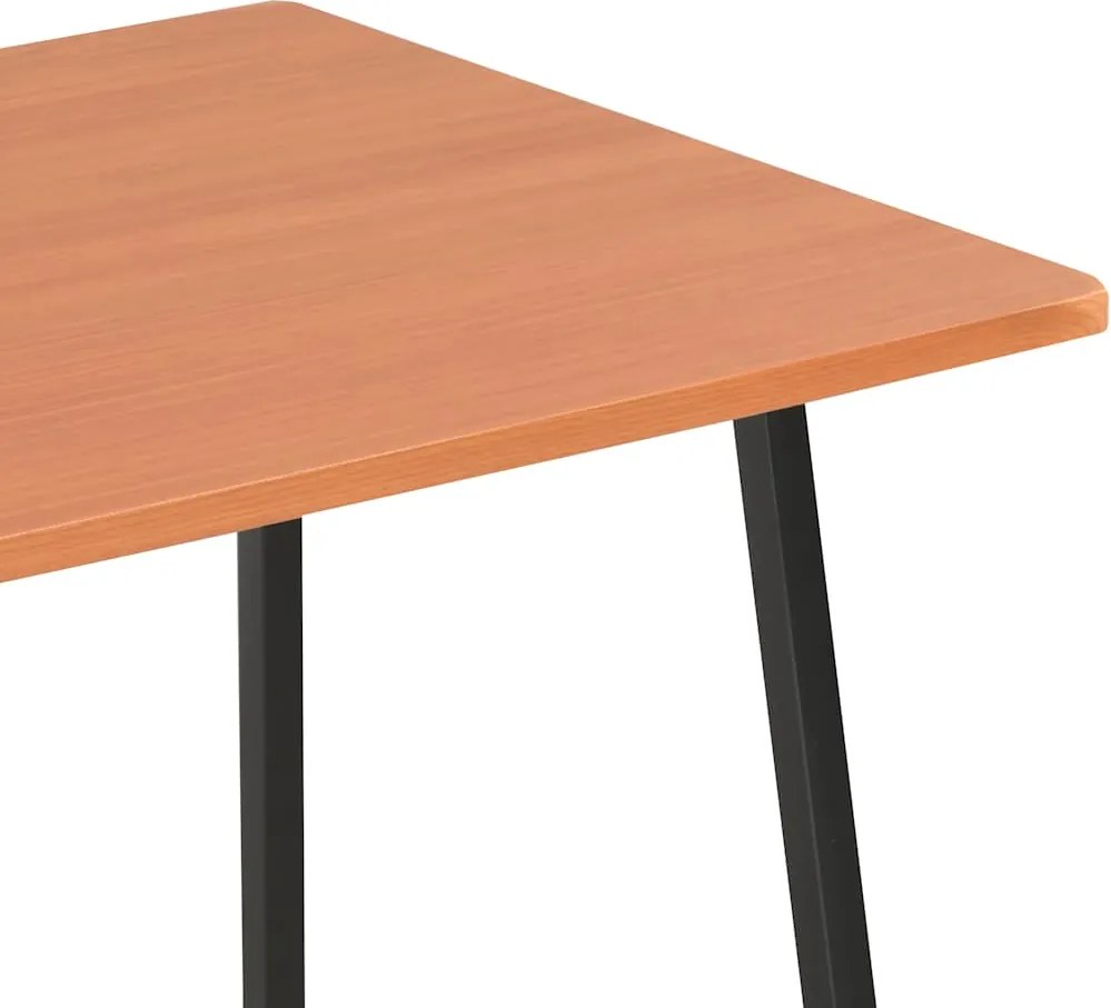 Psací stůl s poličkami černý a hnědý 102 x 50 x 117 cm 20285