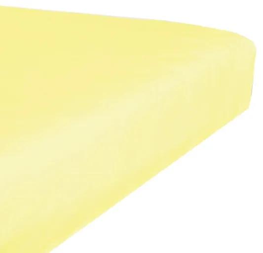 Prostěradlo jersey světle žlutá TiaHome - 160x200cm