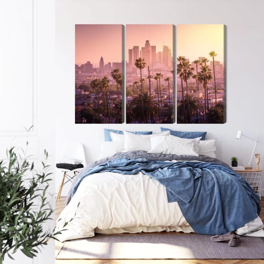Vícedílný obraz Centrum Los Angeles Při Západu Slunce Nedostatek Nedostatek Plátno Canvas 180x120