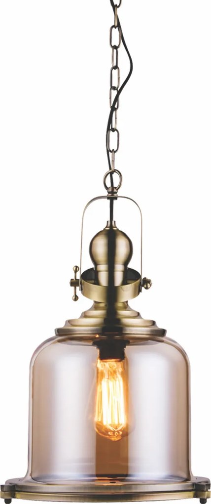 Zambelis 16106 závěsná lampa, bronz, 1xE27, 35cm