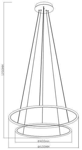 Zuma Line PL201004B-2GD - LED Lustr na lanku MARSEILLE LED/40W/230V zlatá