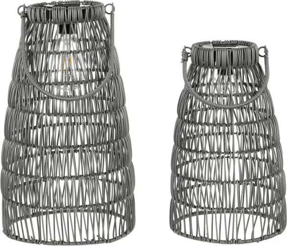 Set dvou solárních lucern šedý PLA102 GREY (2 ks)