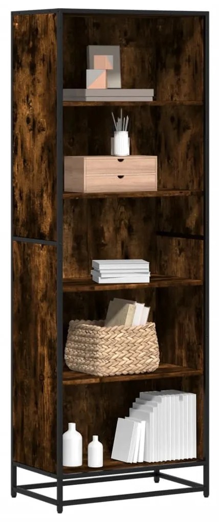 Knihovna kouřový dub 60 x 35 x 170,5 cm kompozitní dřevo 3300852