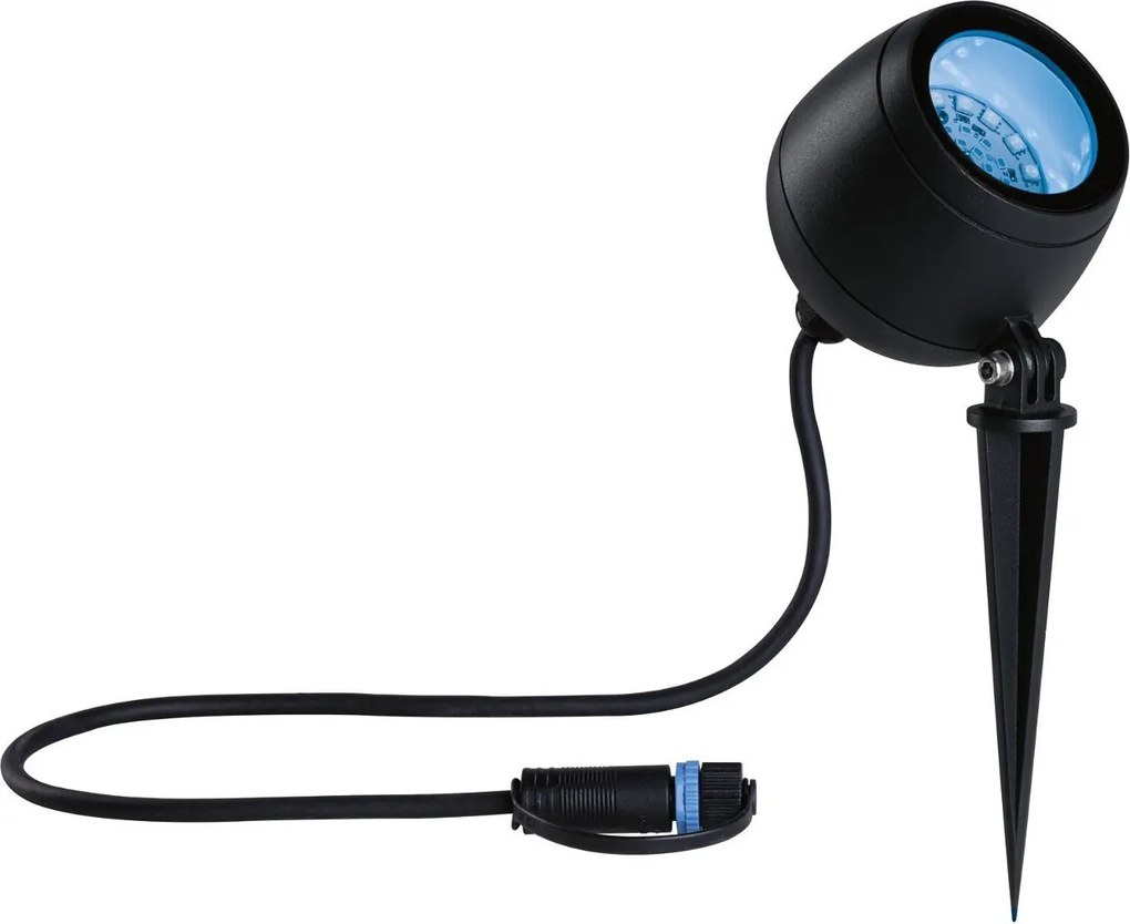P 94769 Plug & Shine LED bodové zahradní světlo Smart Home Zigbee Kikolo IP65 RGBW+ 6,2W antracit - PAULMANN