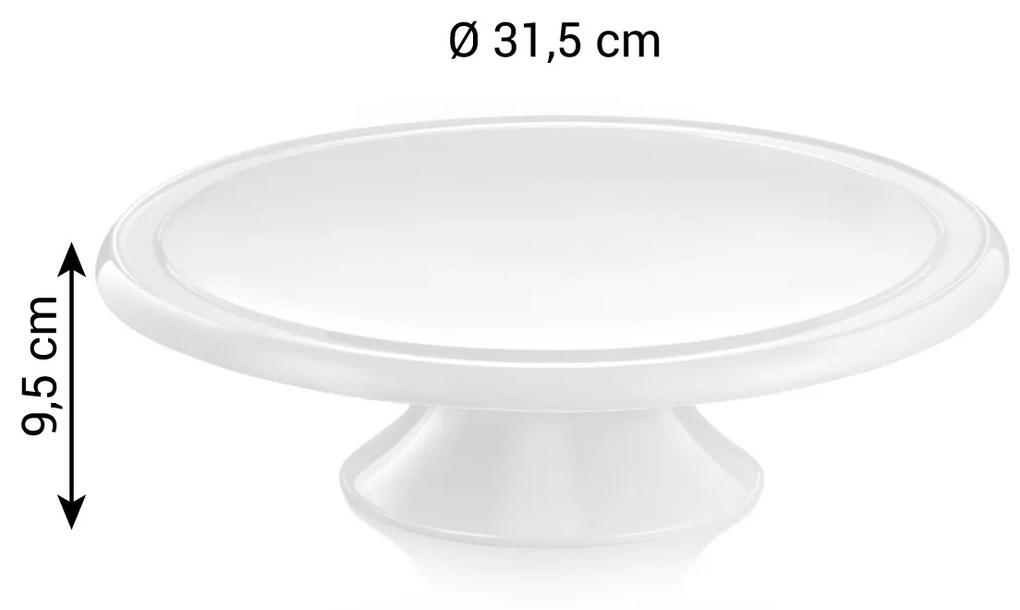 TESCOMA Servírovací podnos na dort DELÍCIA ø 31 cm, porcelánový