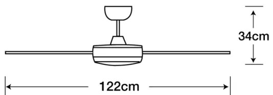 Lucci air 212899 - LED Stmívatelný ventilátor MOONAH 1xGX53/21W/230V černá + DO