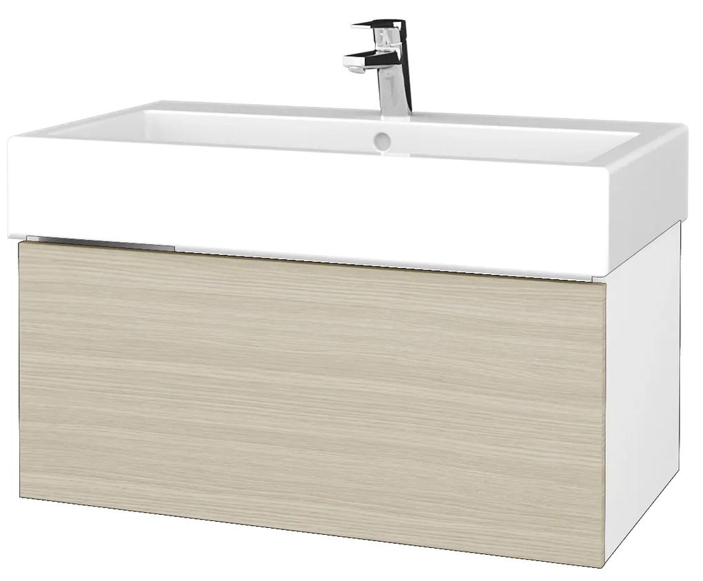 Dřevojas Koupelnová skříň VARIANTE SZZ 80 Varianta: N01 Bílá lesk / M05 Béžová mat