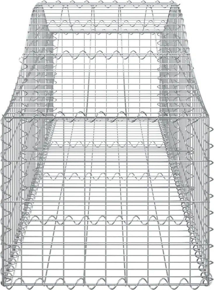 Klenuté gabionové koše 7 ks 200x50x40/60 cm pozinkované železo 3145582