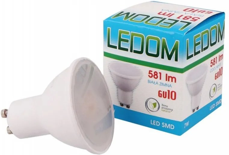 Ledom LED žárovka GU10 7W 581lm studená bílá (50W)