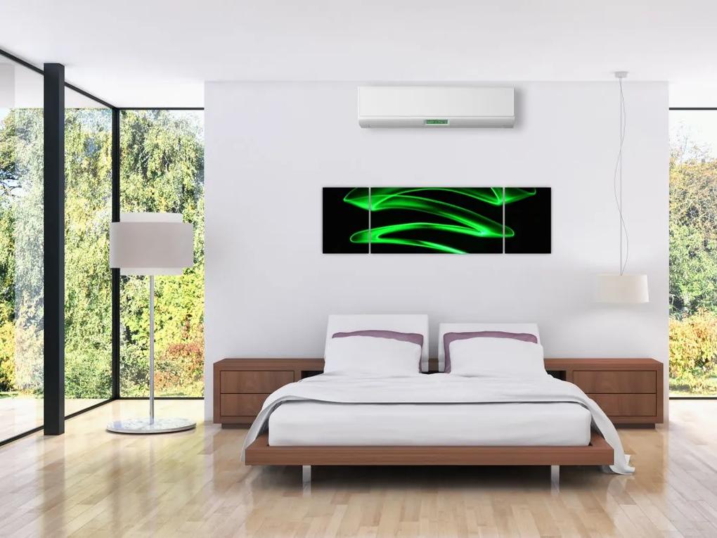 Obraz - neonové vlny (170x50 cm)