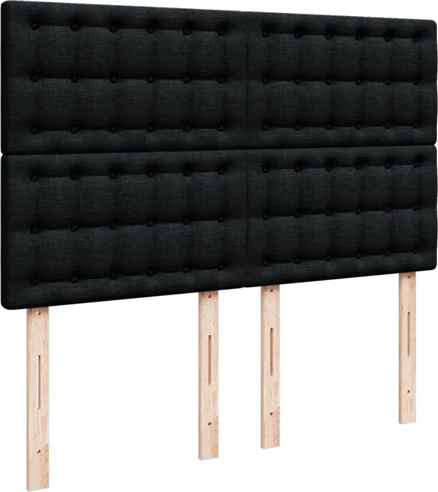 Box spring postel s matrací černá 140x200 cm textil 3292827