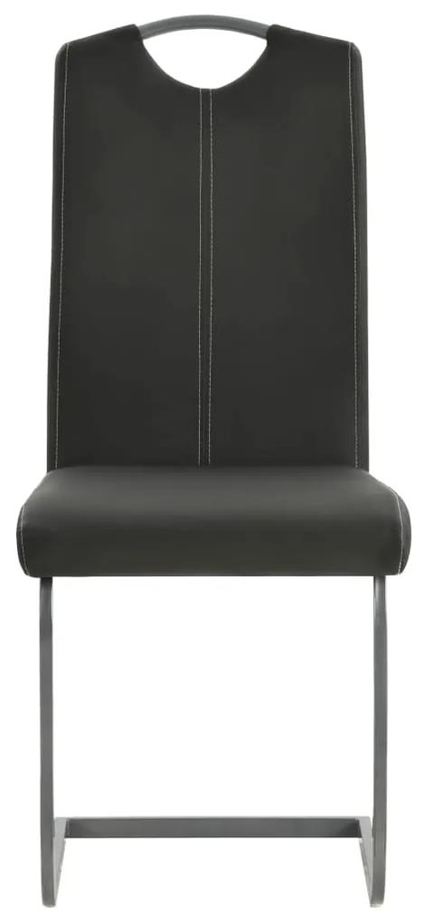 vidaXL Konzolové jídelní židle 4 ks šedé umělá kůže