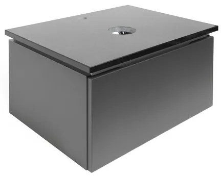 Koupelnová skříňka s žulovou krycí deskou SAT Feel 60x30x46 cm antracit mat SATFEEL60ANTZ