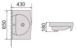 Koupelnová sestava ROMANTIC 65 umyvadlo: ANO
