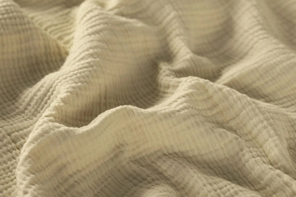 Celoroční mušelínové povlečení Sand - GOTS Velikost: 140 x 220 + 70 x 90
