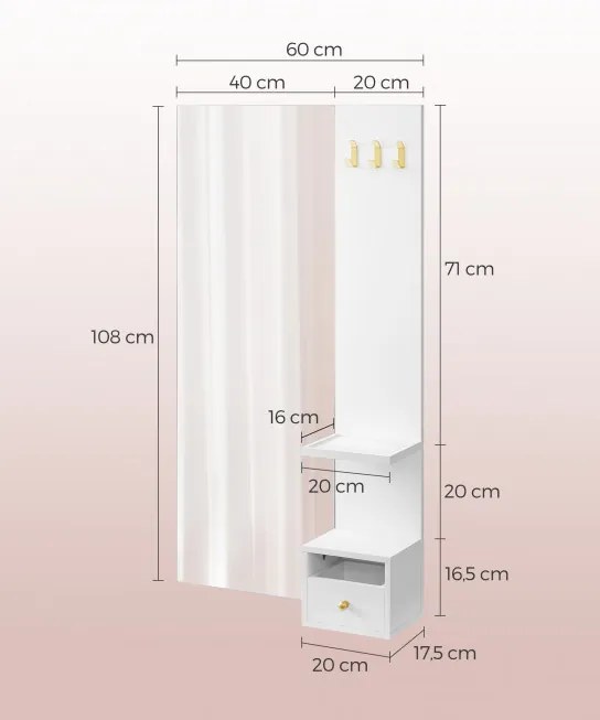 Zrcadlo s úložným prostorem LFM012W01