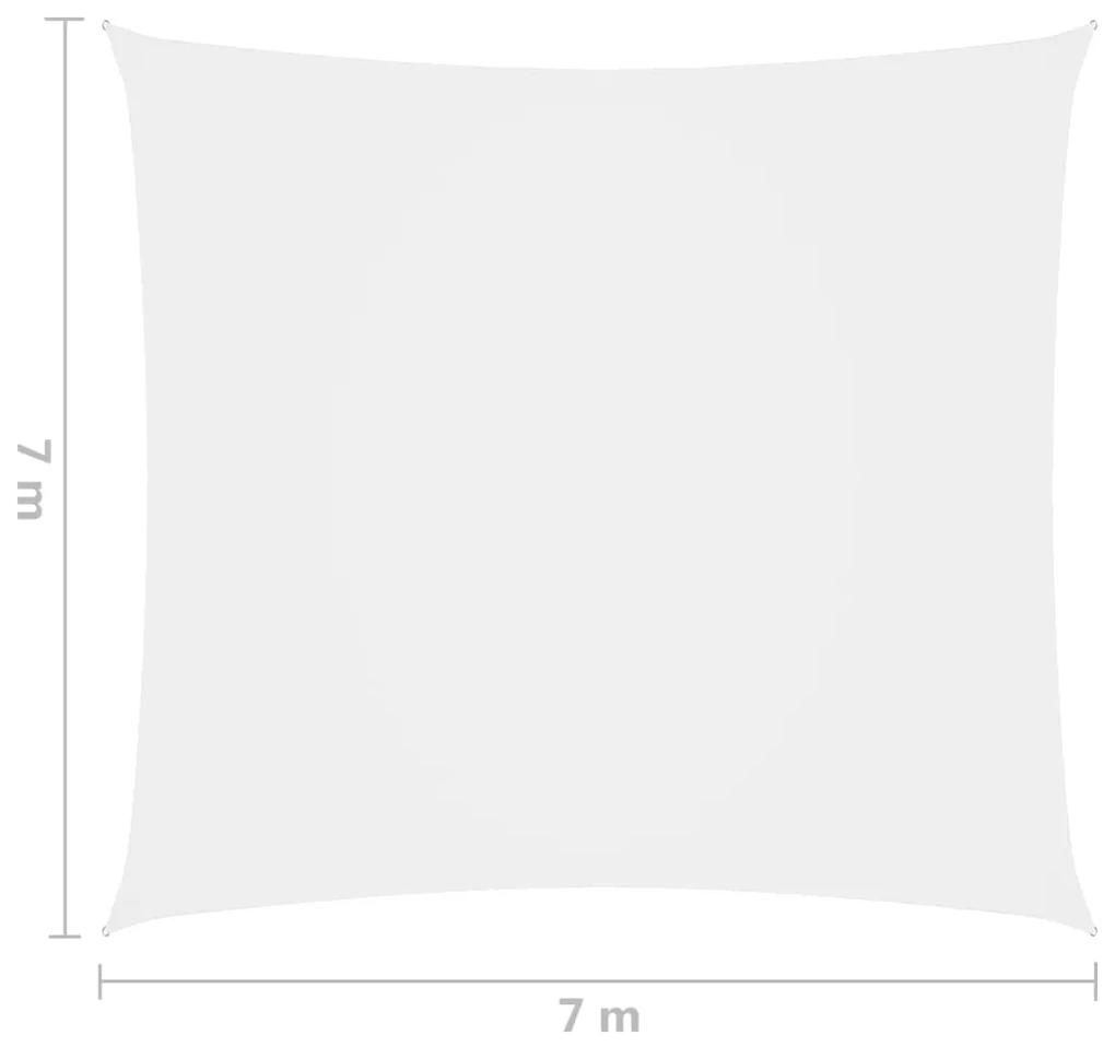 Stínící plachta oxfordská látka čtvercová 7 x 7 m bílá,  135253