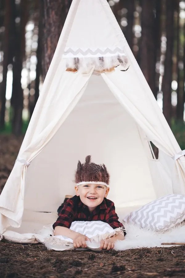 Vigvam design Indiánské Nature Teepee - PĚTIÚHELNÍKOVÉ BEZ DOPLŇKŮ