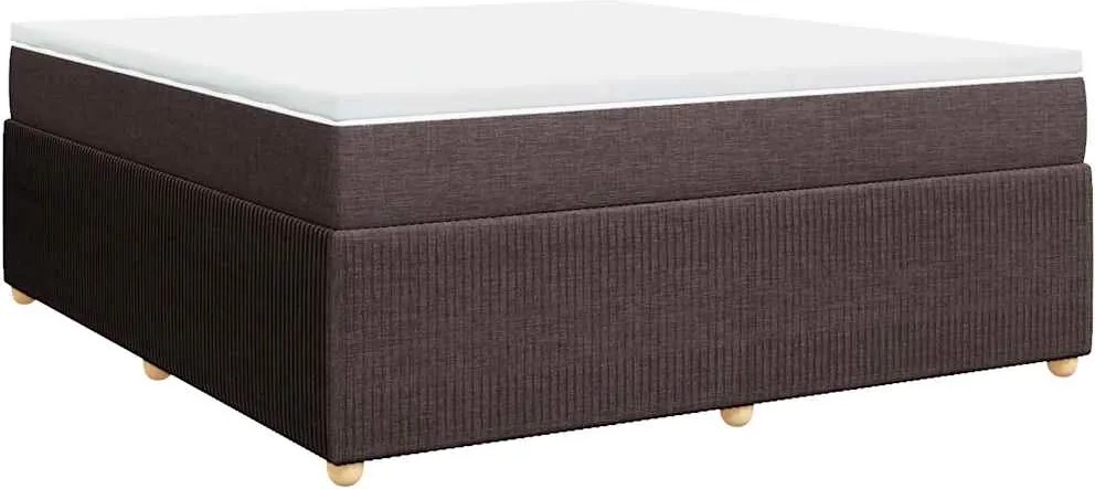 Box spring postel s matrací tmavě hnědá 180x200 cm textil 3285591