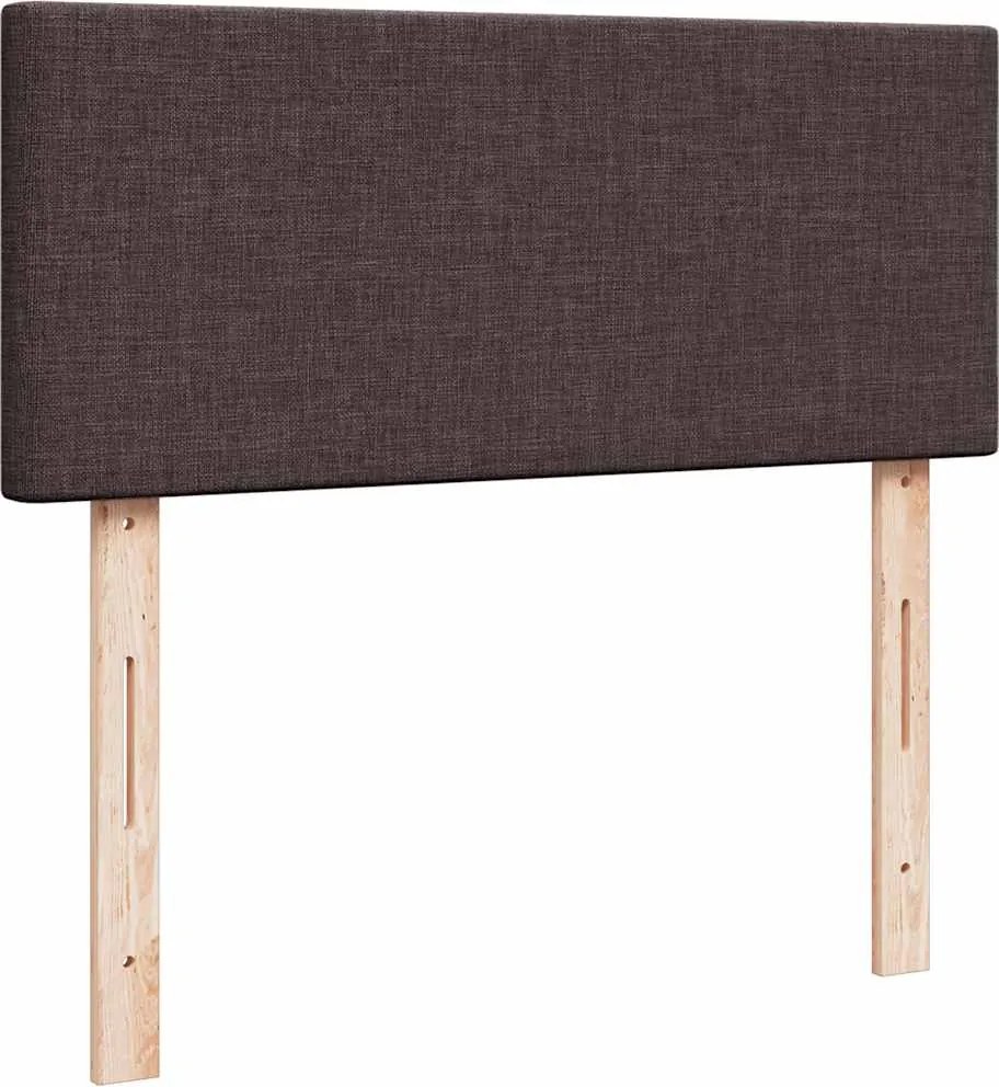 Box spring postel s matrací tmavě hnědá 120x200 cm textil 3287419