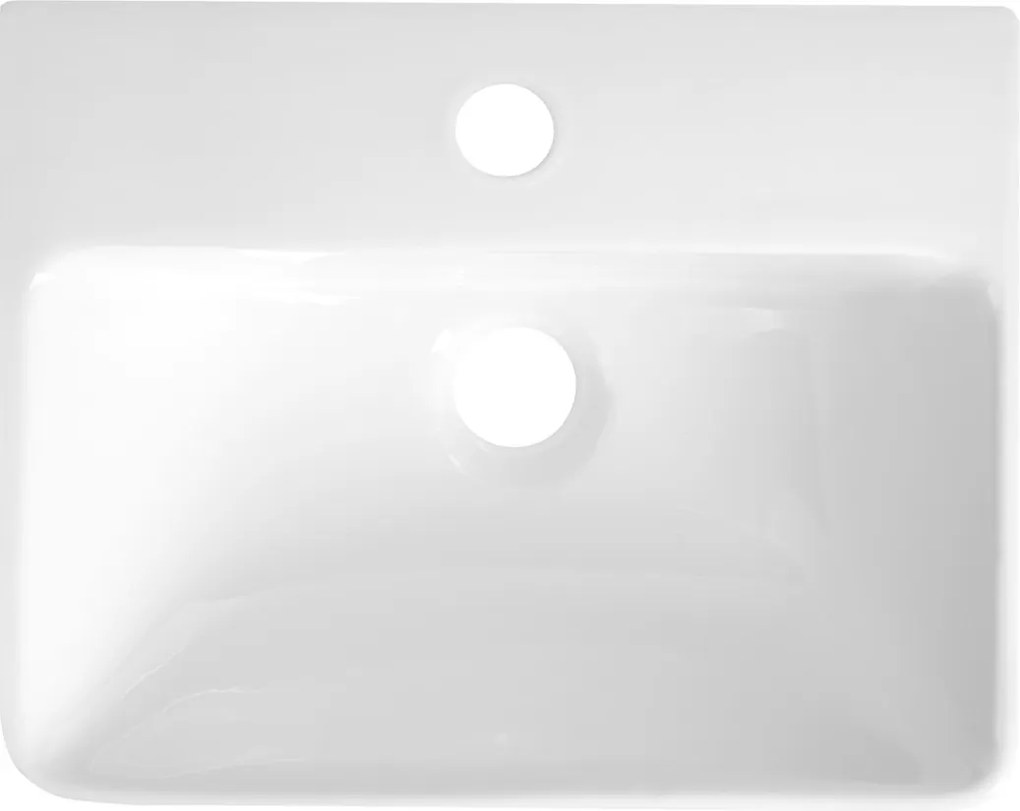 Bruckner Vibrant keramické umývátko 36 x 30 cm s otvorem pro baterii bez přepadu bílá 201.099.0
