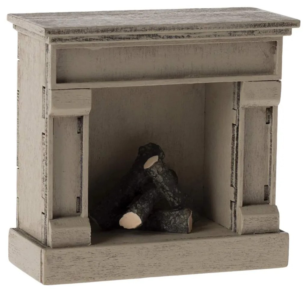 Hořící krb pro myšky Maileg Fireplace Off White Maileg Biano.cz