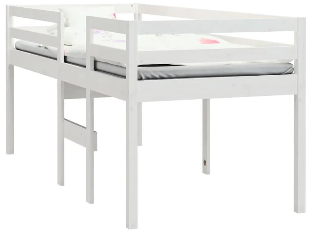 Patrová postel bílá 90 x 200 cm masivní borové dřevo - Default Title