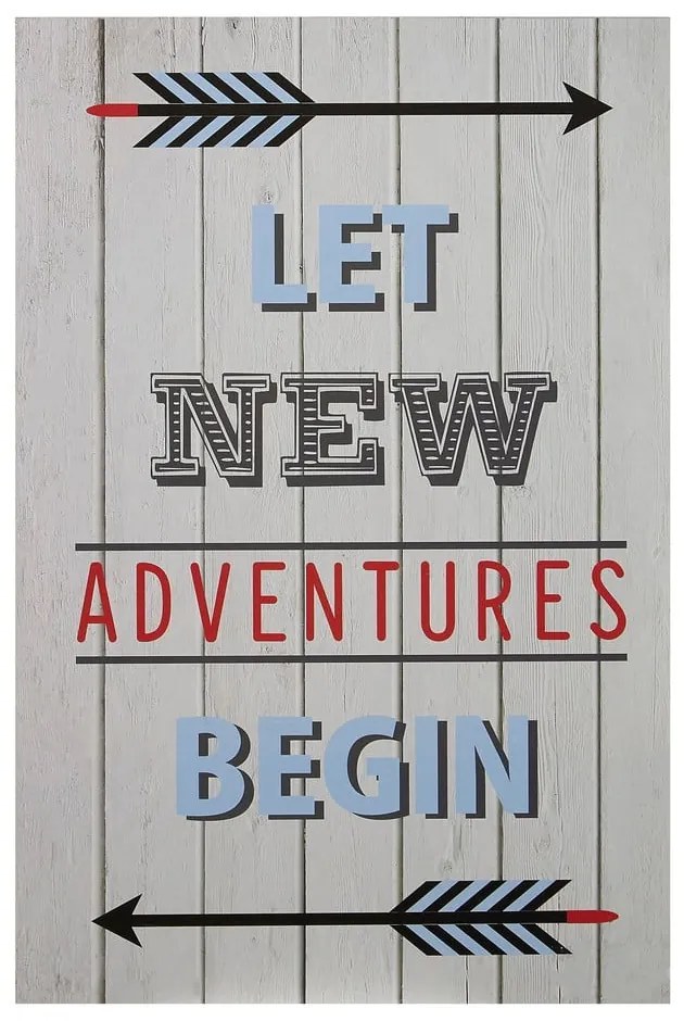 Dětský obrázek 30x45 cm Let New Adventures Begin – Premier Housewares