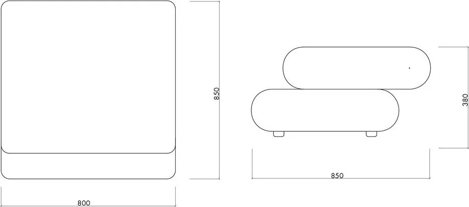 Béžový taburet Taso – noo.ma